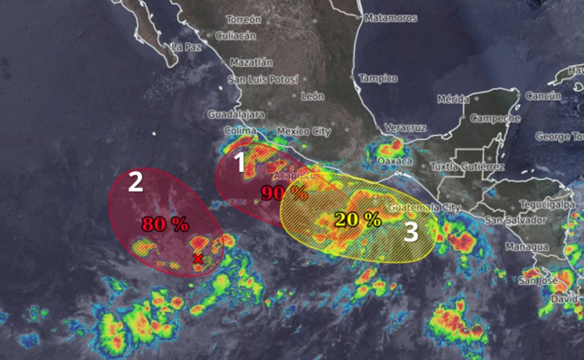 Ciclones Bárbara y Cosme en vigilancia en el océano Pacífico