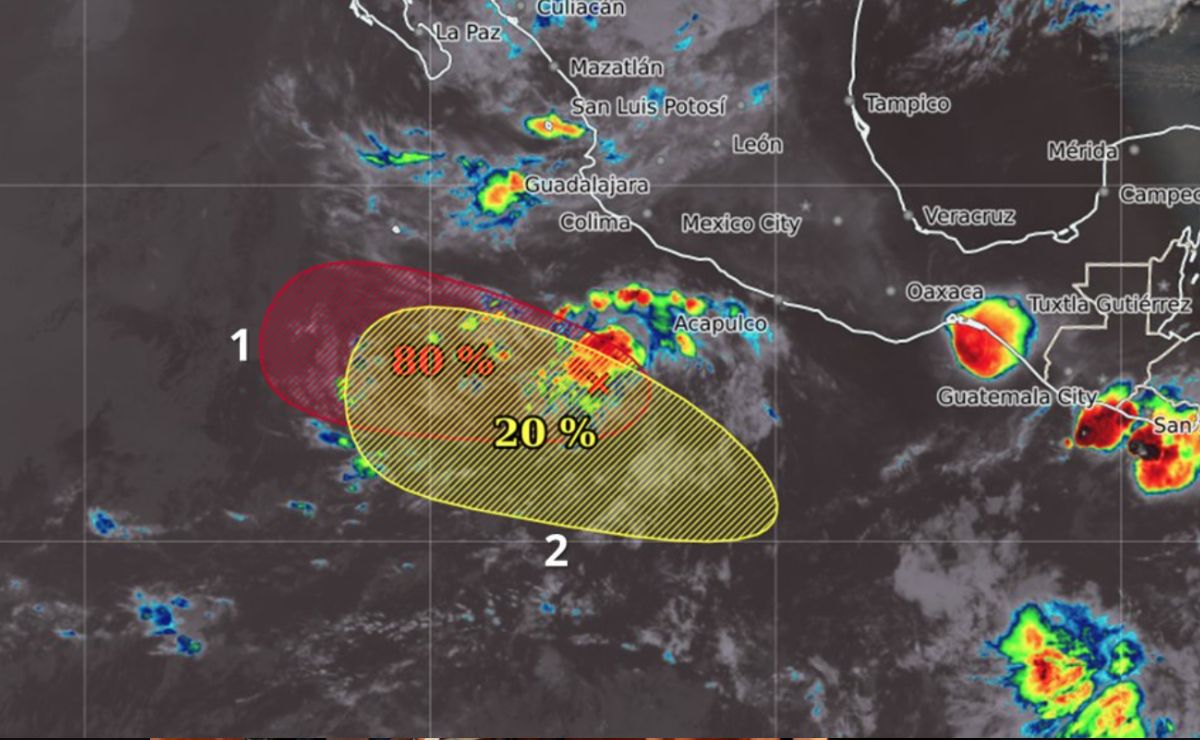 Doble alerta en el Pacífico por posible formación de ciclones tropicales